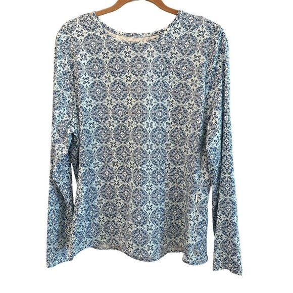 Hang Ten | Tops | Hang Ten Rash Guard Women Shirt Print Zipper Pocket ...